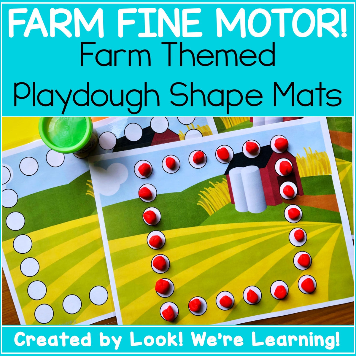 Farm Fine Motor Shape Mats – Look! We're Learning!