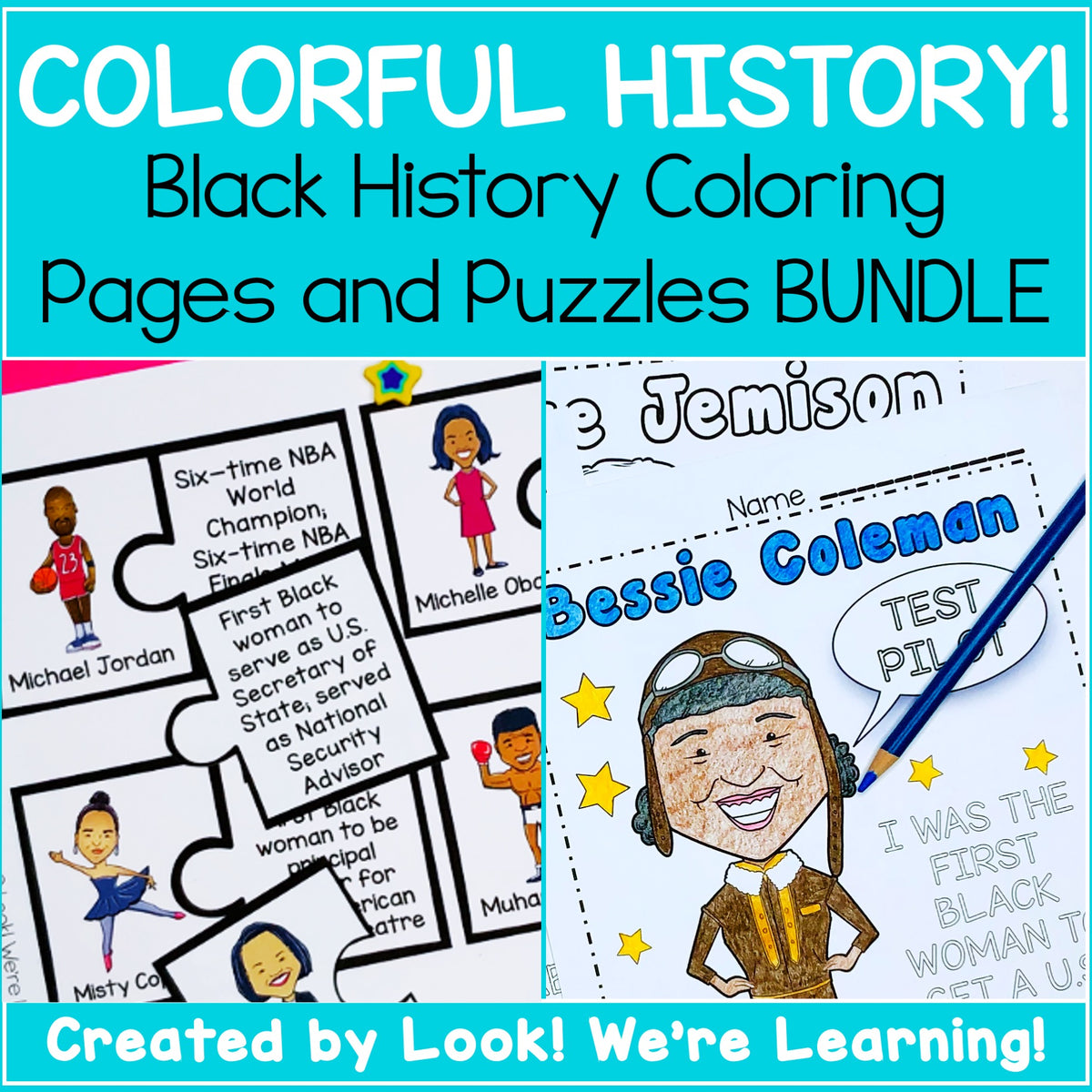 Colorful History! Elementary Black History Learning Bundle – Look! We ...