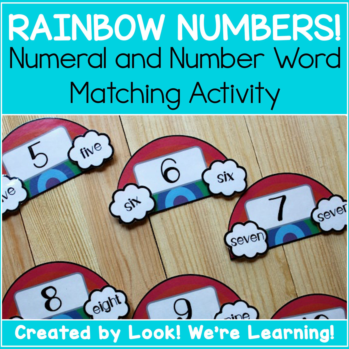 Rainbow Number Word Puzzles – Look! We're Learning!