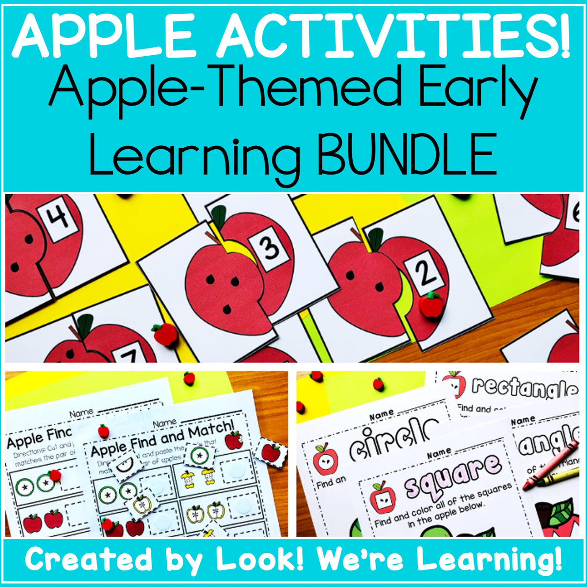 Apple Activities! Apple Themed Learning Bundle – Look! We're Learning!