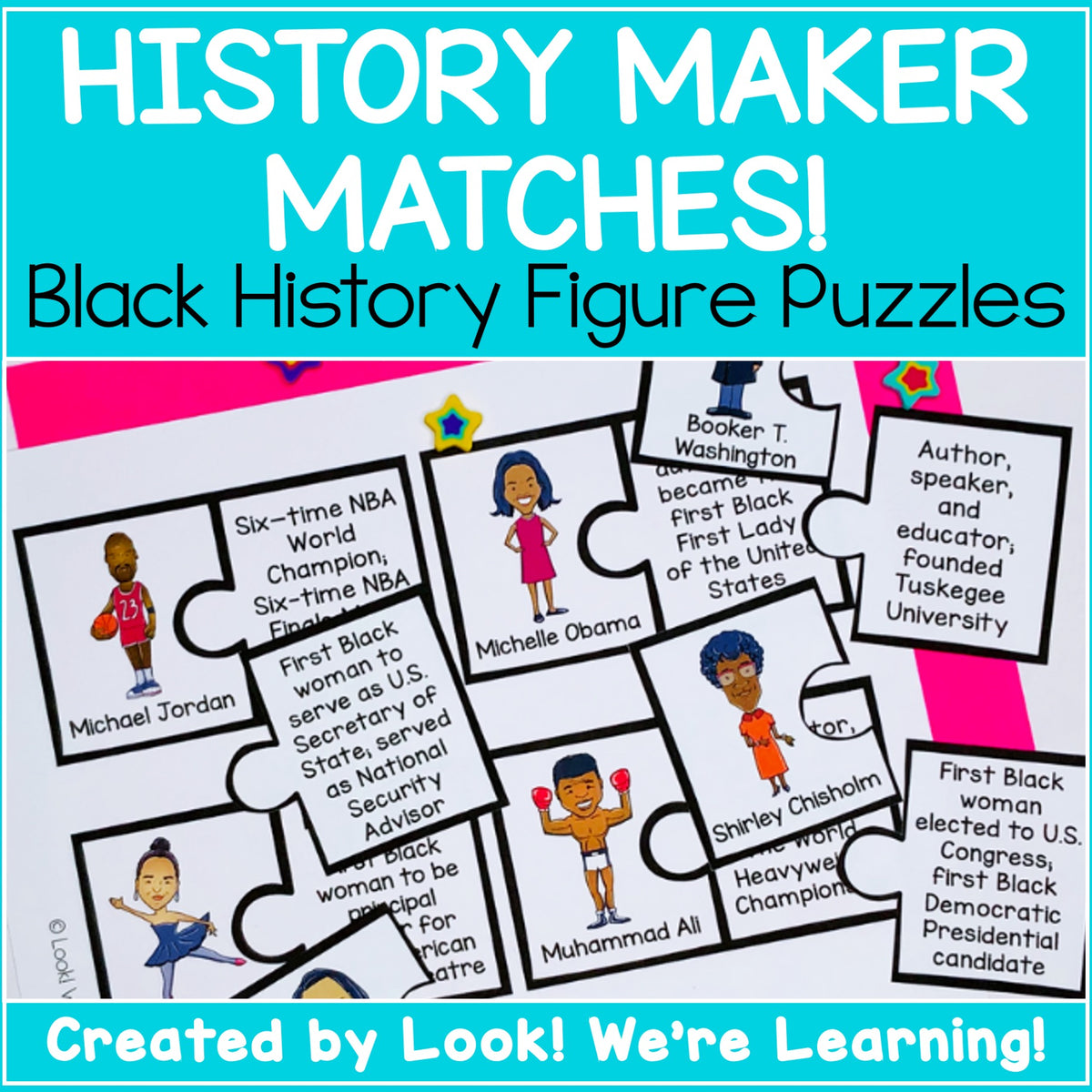 Black History Matching Puzzles – Look! We're Learning!