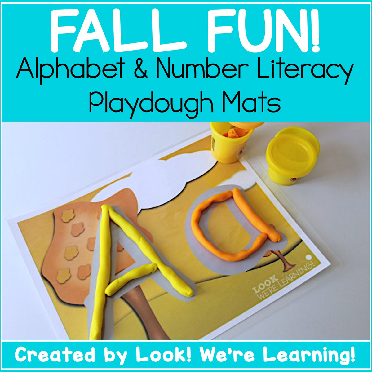 Fall Alphabet and Number Playdough Mats – Look! We're Learning!