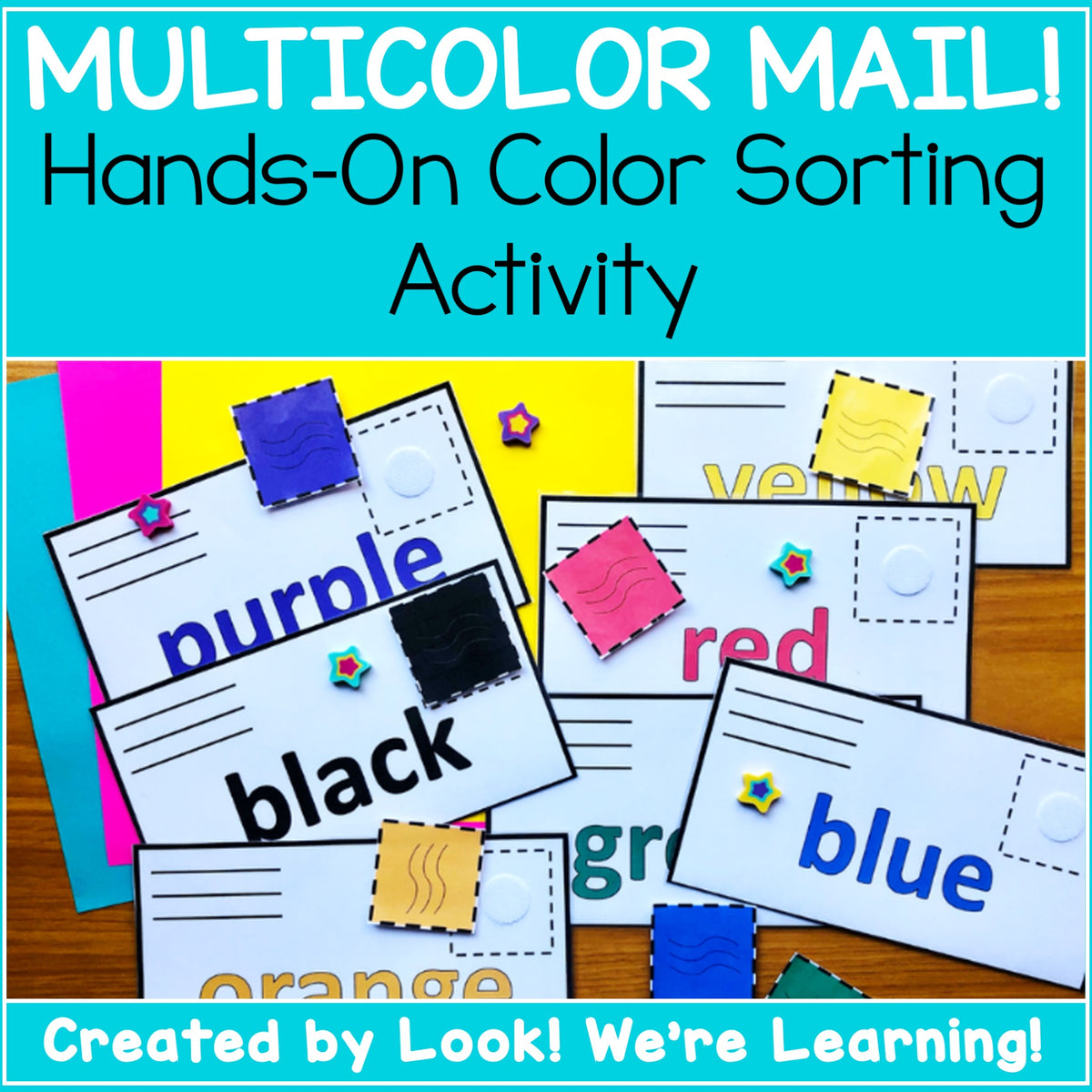 Multicolor Mail! Preschool Color Sorting Activity – Look! We're Learning!