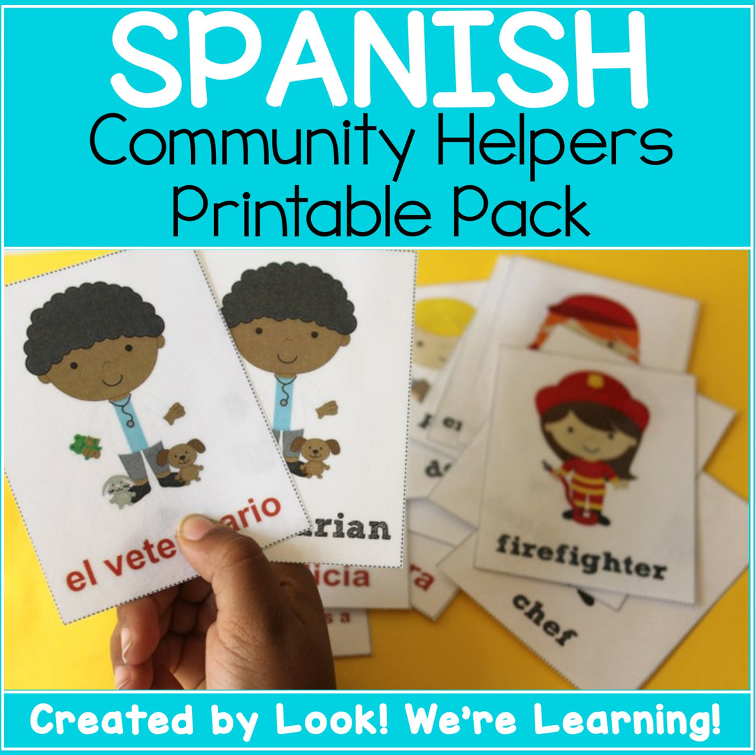 Spanish Community Helpers Printables Pack – Look! We're Learning!