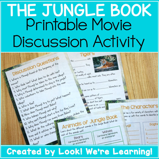 The Jungle Book Movie Discussion Activity – Look! We're Learning!